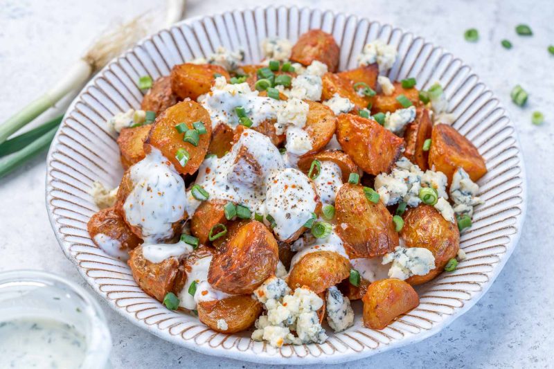 [VIDEO] Air Fried Buffalo Potatoes | Clean Food Crush