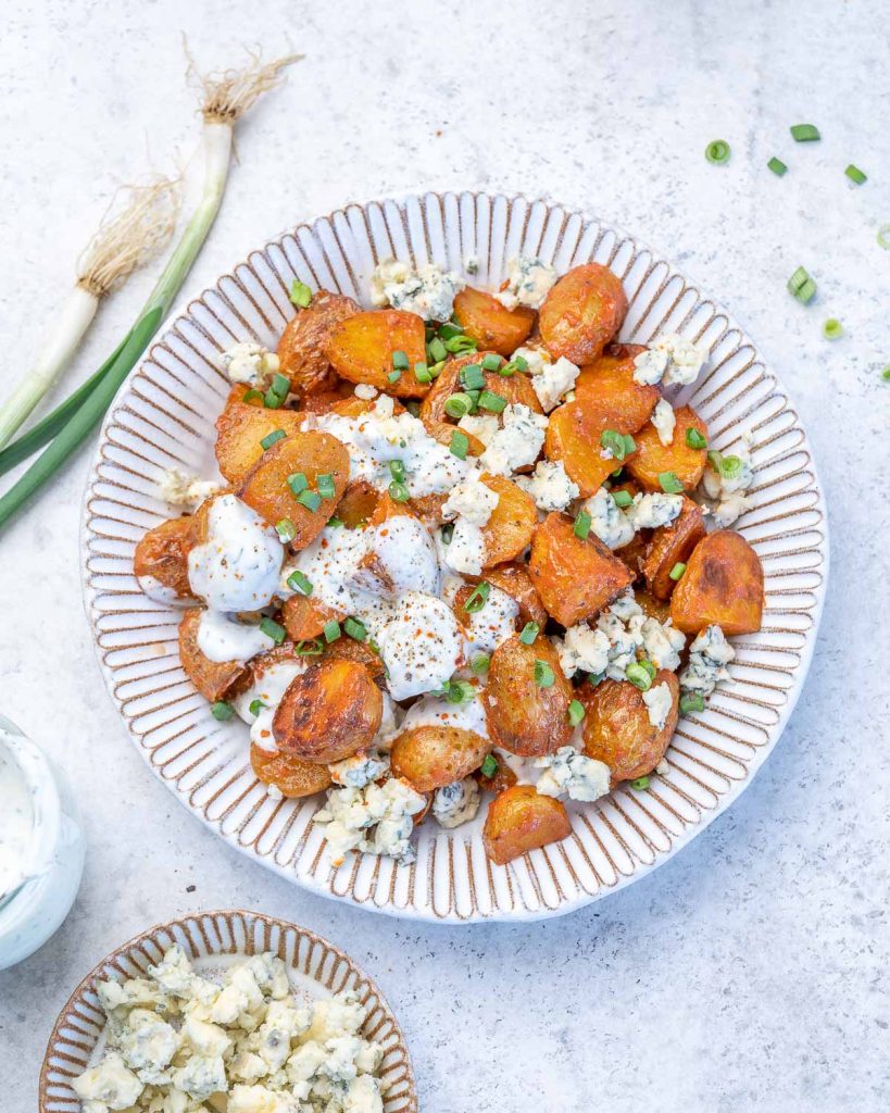 [VIDEO] Air Fried Buffalo Potatoes | Clean Food Crush