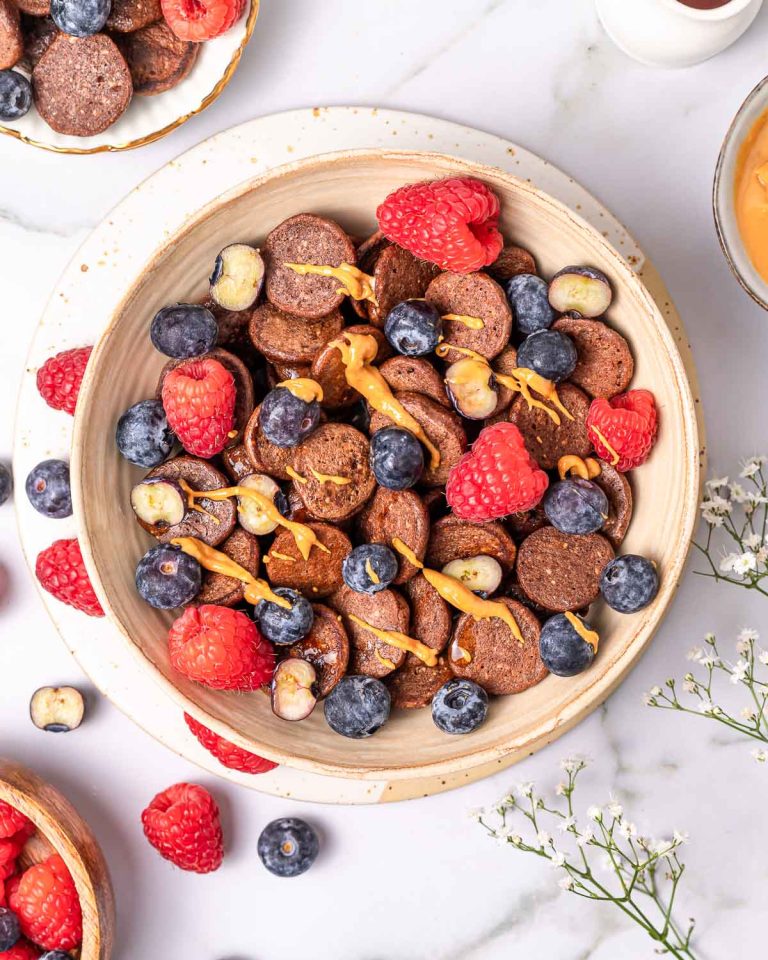 Mini Pancake “Cereal” Breakfast Bowls | Clean Food Crush