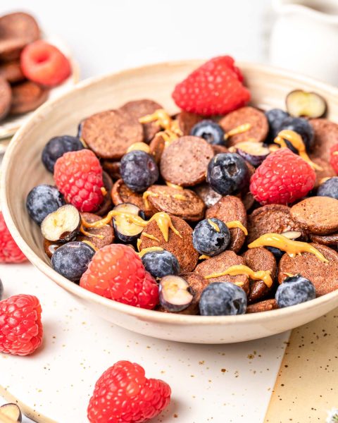 Mini Pancake “Cereal” Breakfast Bowls | Clean Food Crush