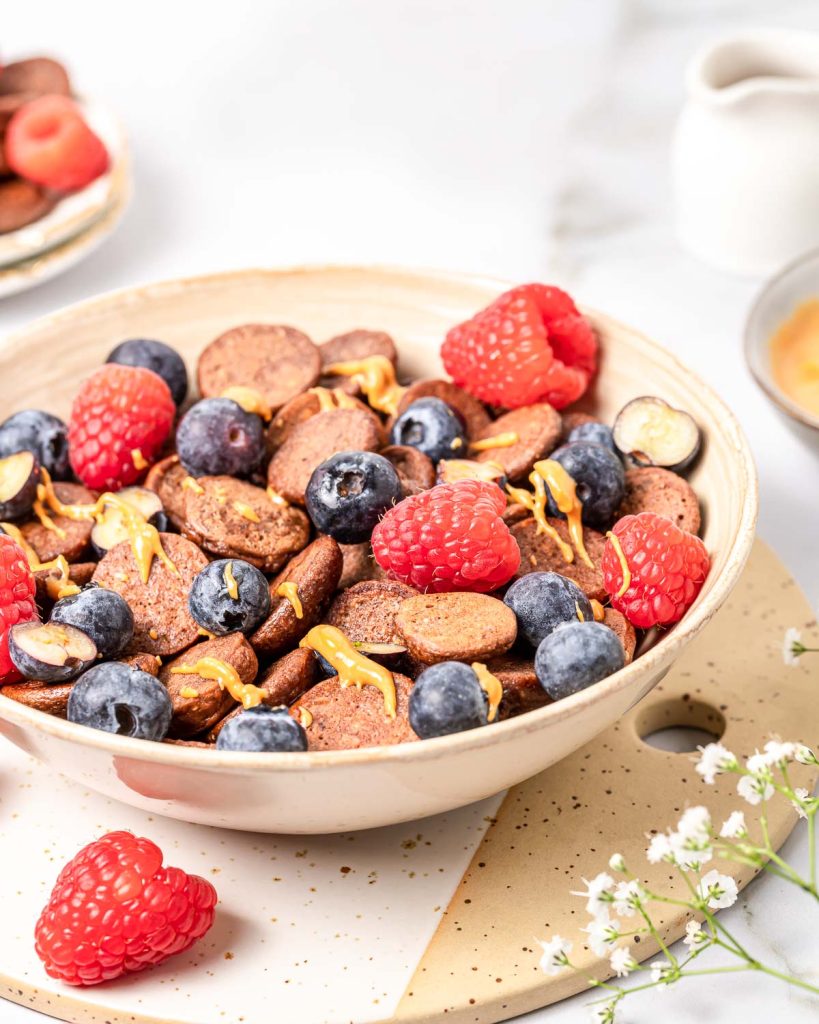 Mini Pancake “Cereal” Breakfast Bowls | Clean Food Crush