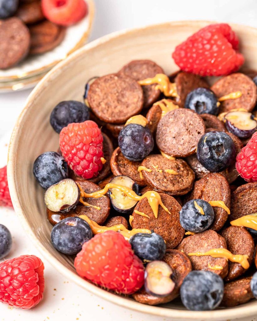 Mini Pancake “Cereal” Breakfast Bowls | Clean Food Crush