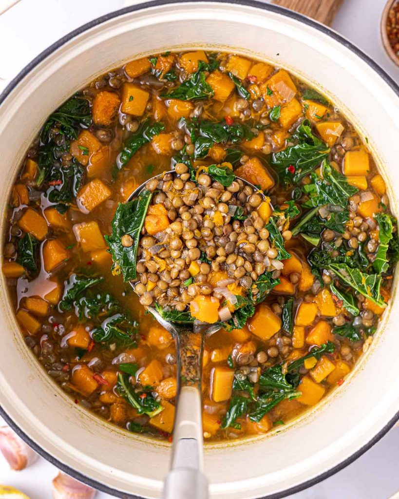 Butternut Squash + Green Lentil Soup | Clean Food Crush