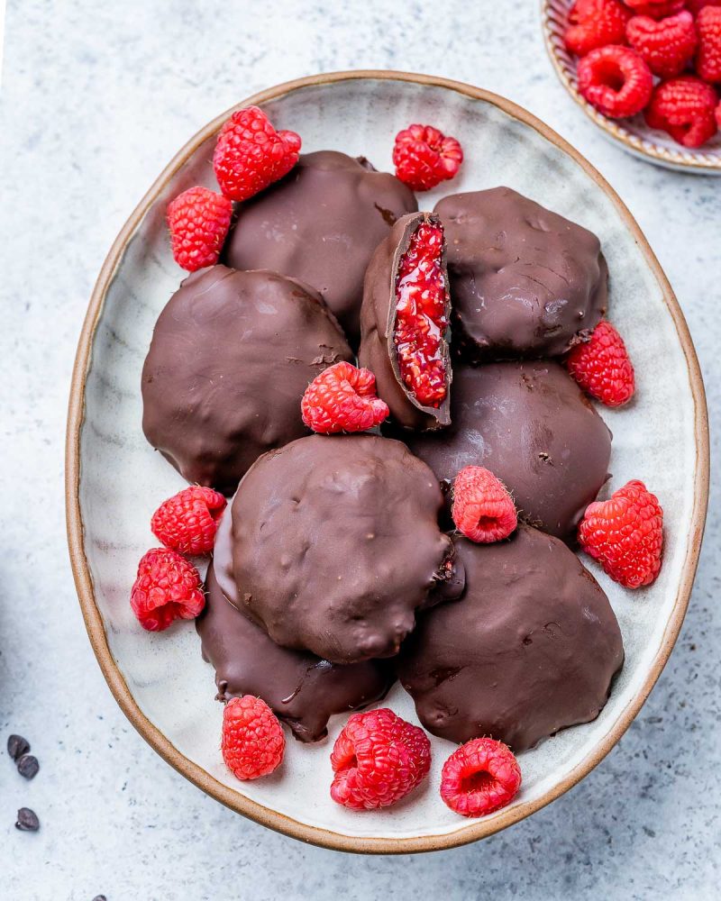 Raspberry Filled Chocolate Bites | Clean Food Crush