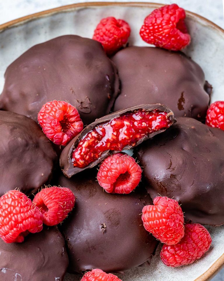 Raspberry Filled Chocolate Bites | Clean Food Crush