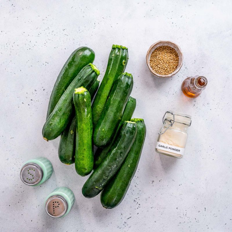 Sesame Roasted Baby Zucchini | Clean Food Crush