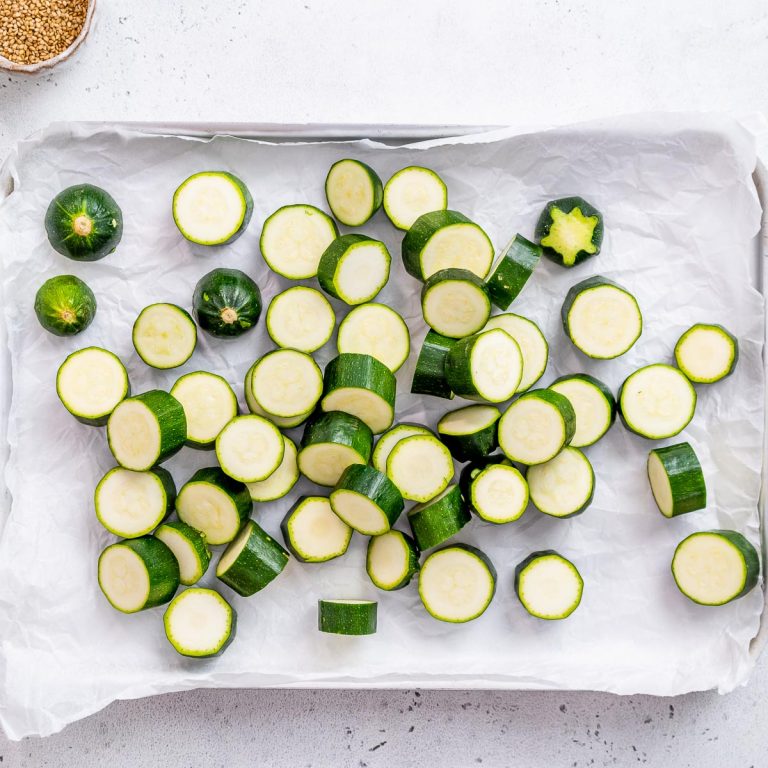 Sesame Roasted Baby Zucchini | Clean Food Crush