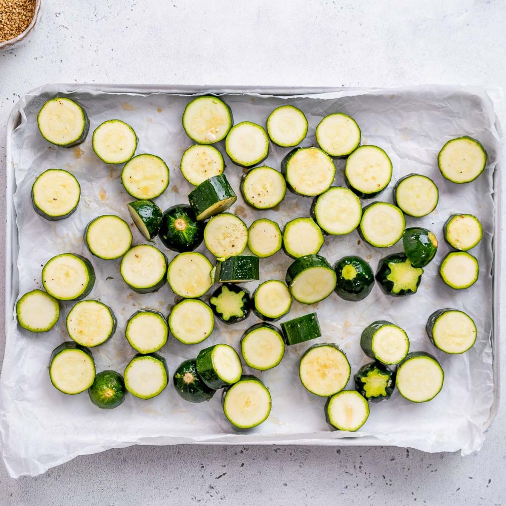 Sesame Roasted Baby Zucchini | Clean Food Crush