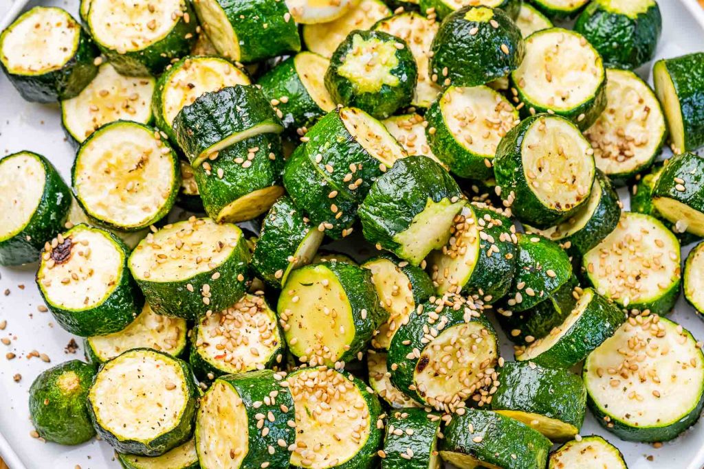 Sesame Roasted Baby Zucchini | Clean Food Crush