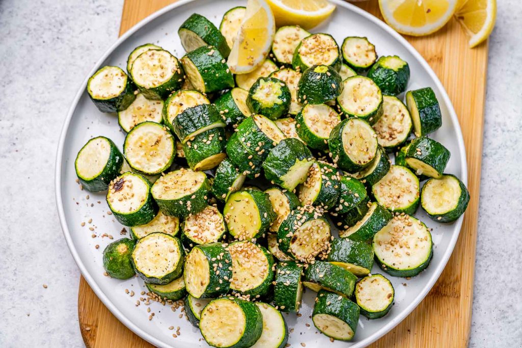 Sesame Roasted Baby Zucchini | Clean Food Crush