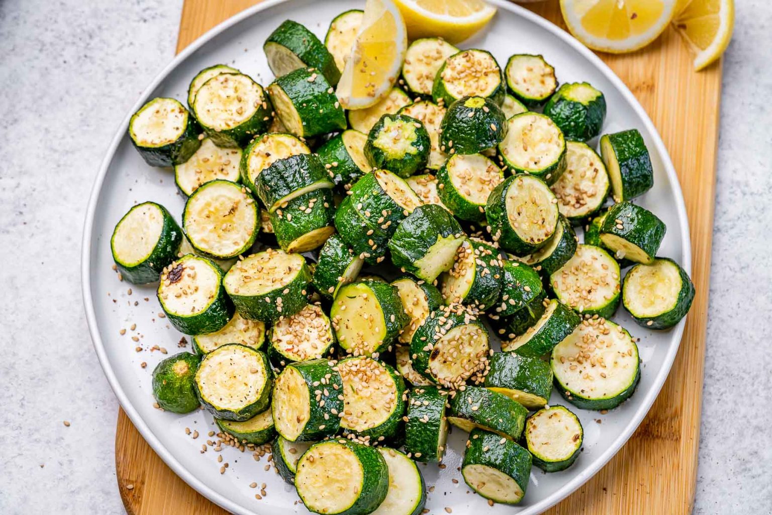 Sesame Roasted Baby Zucchini | Clean Food Crush