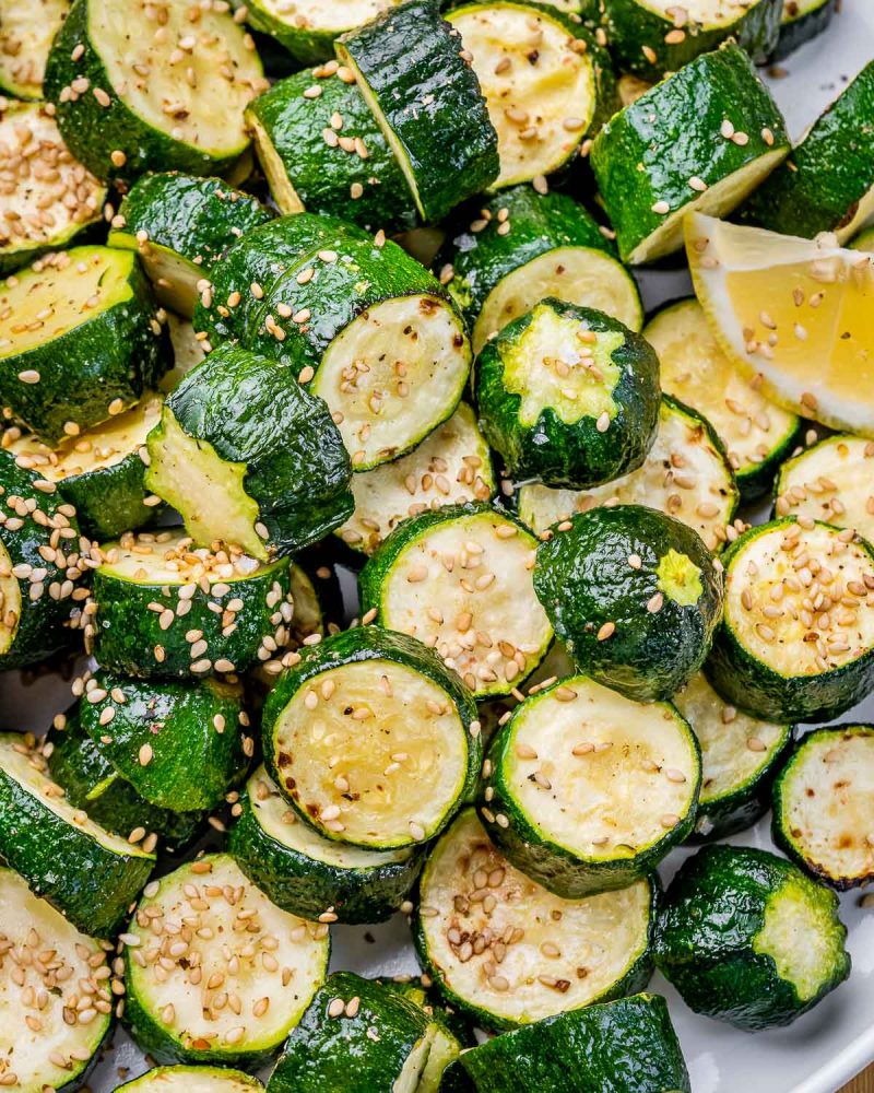 Sesame Roasted Baby Zucchini | Clean Food Crush
