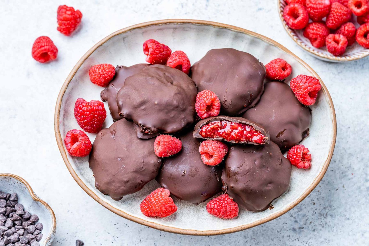 Raspberry Filled Chocolate Bites | Clean Food Crush