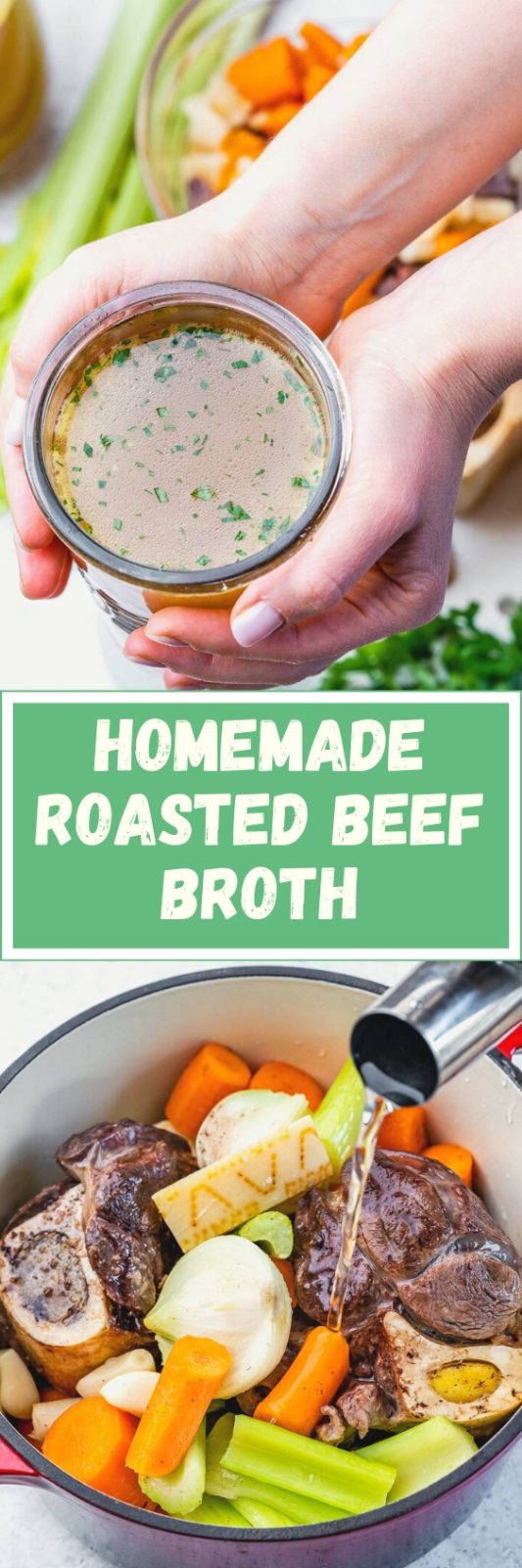 Homemade Roasted Beef Bone Broth 🍖 | Clean Food Crush