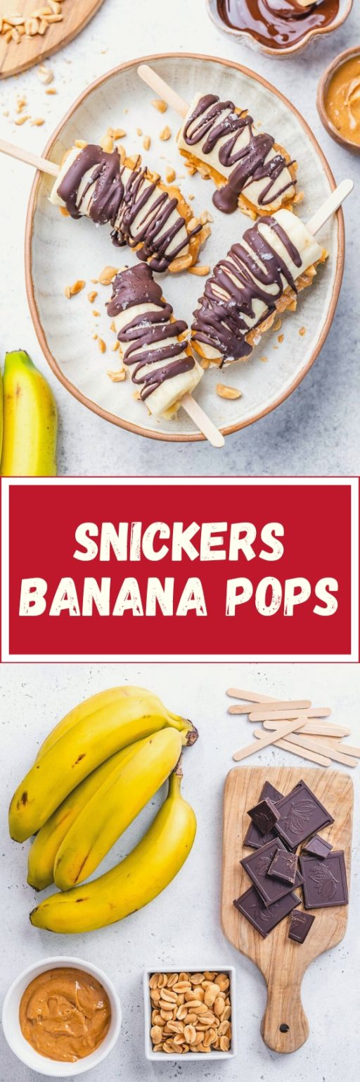 [VIDEO] Snickers Candy Bar Banana Pops | Clean Food Crush