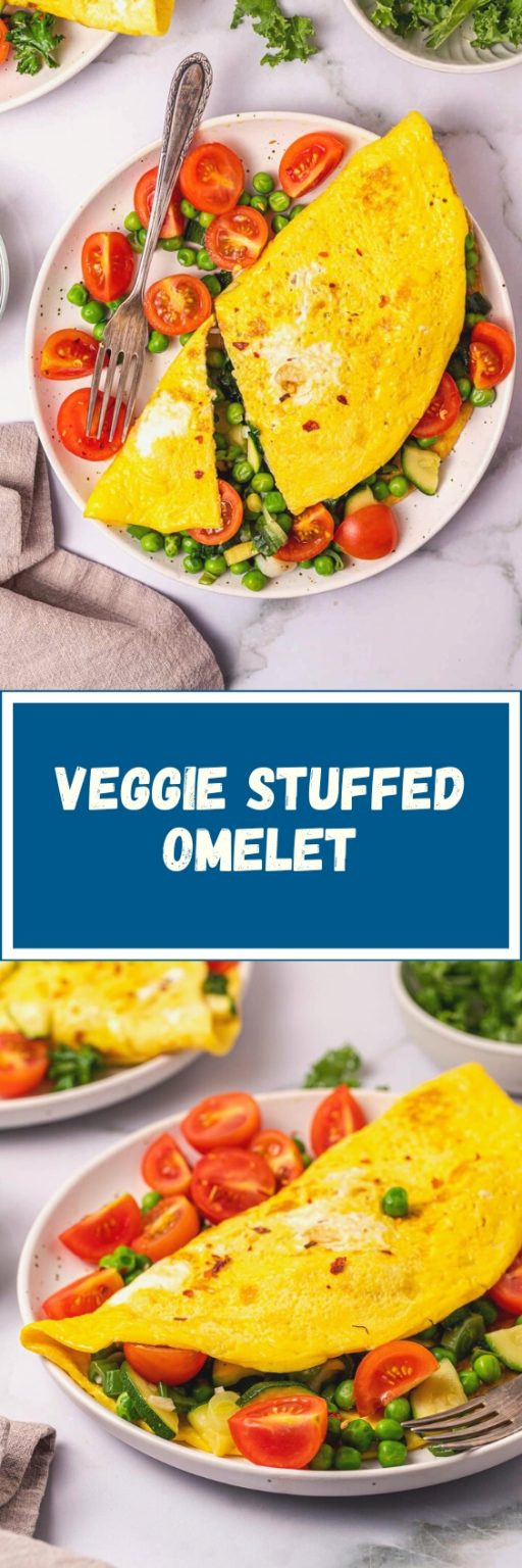 Veggie Stuffed Omelet🍅🌱 | Clean Food Crush