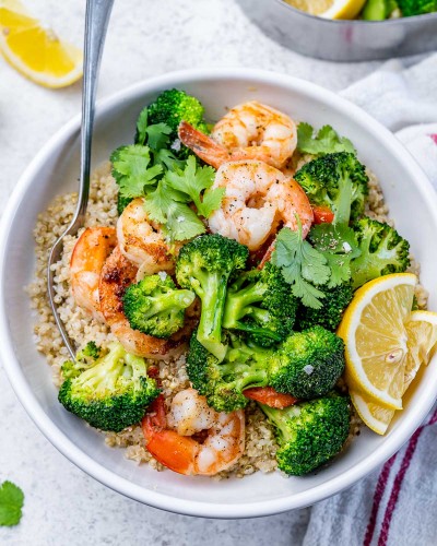 Easy Shrimp & Garlicky Broccoli Skillet | Clean Food Crush