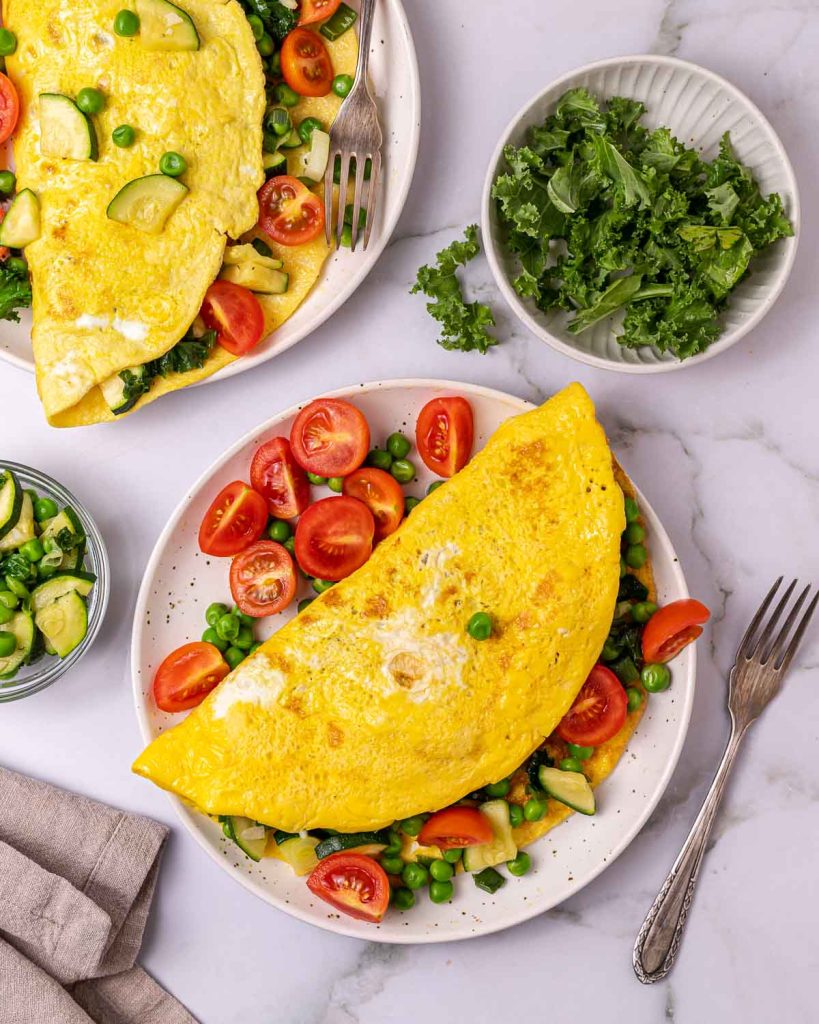 Veggie Stuffed Omelet🍅🌱 | Clean Food Crush