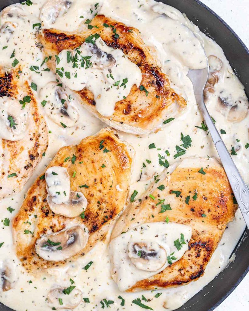 Ultra Creamy Chicken + Mushroom Skillet | Clean Food Crush