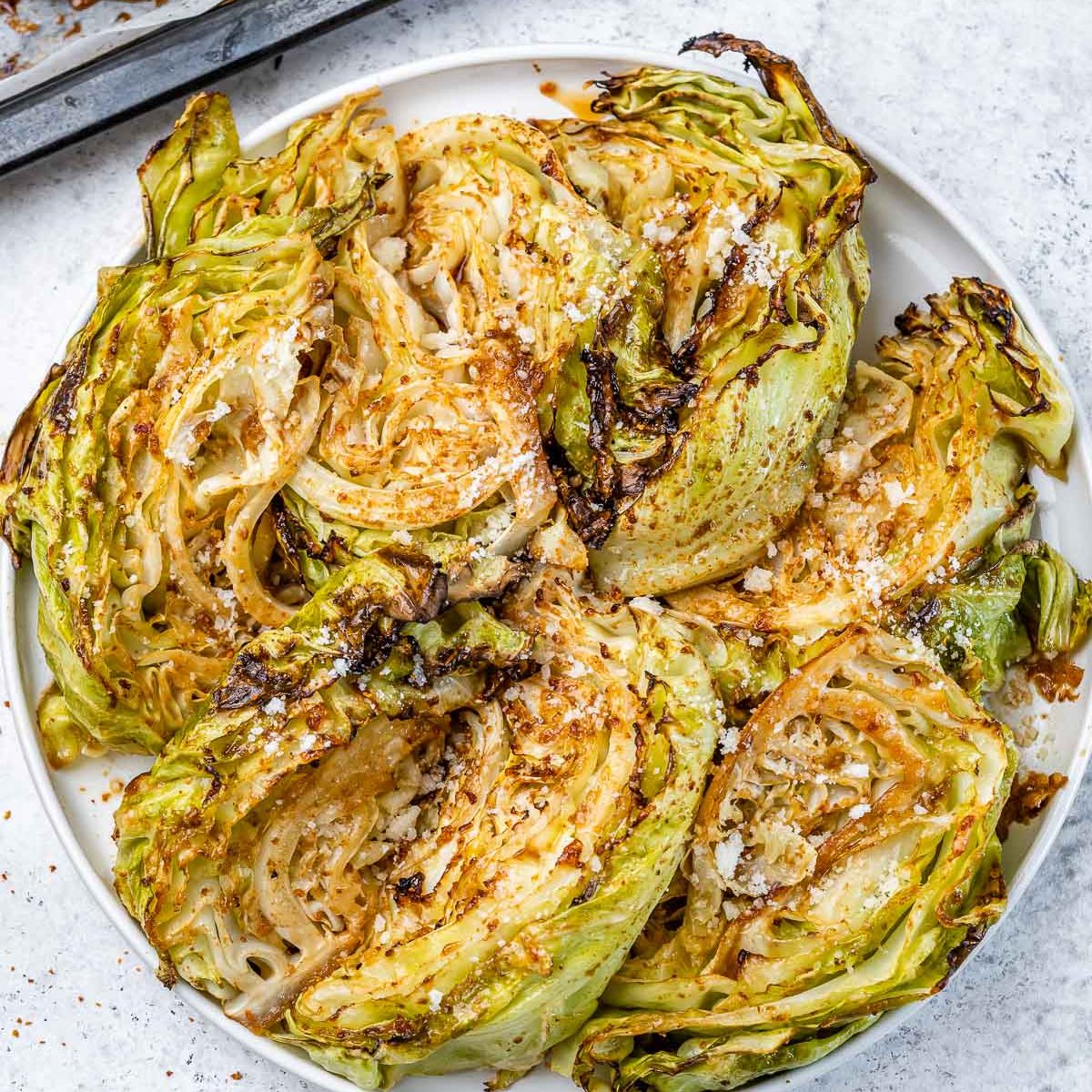 Roasted Green Cabbage Wedges | Clean Food Crush
