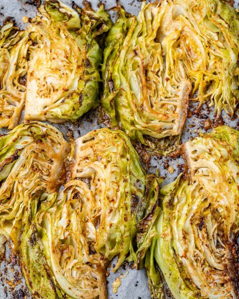 Roasted Parmesan Cabbage | Clean Food Crush