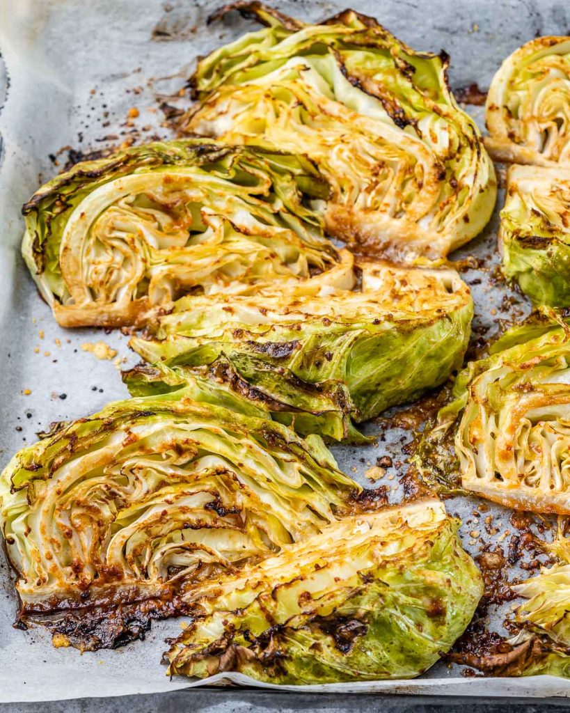 Roasted Parmesan Cabbage | Clean Food Crush