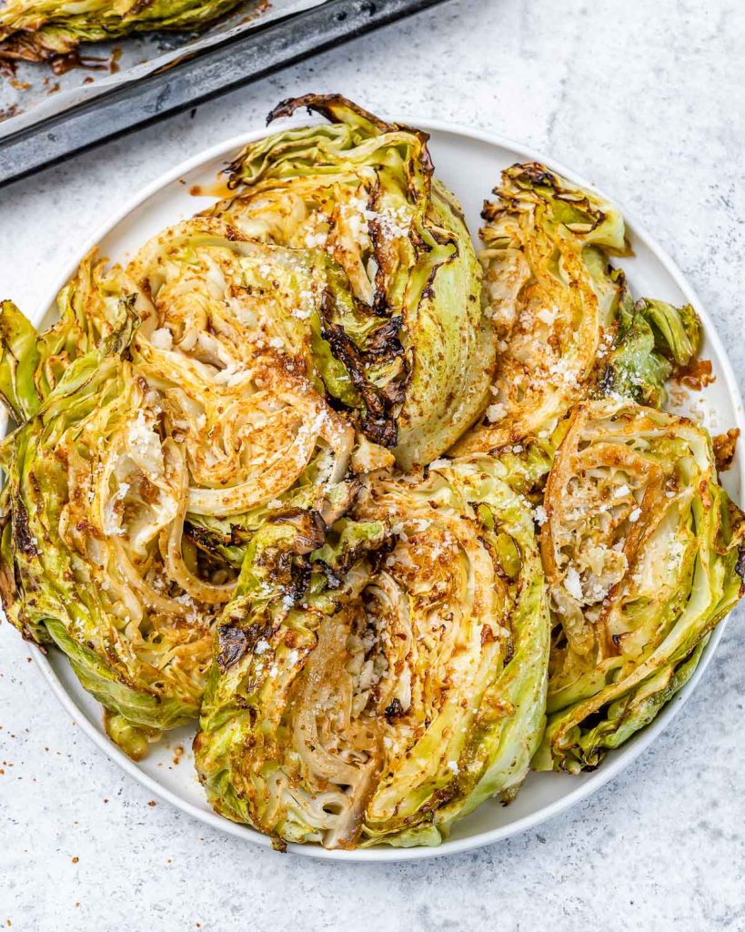 Roasted Parmesan Cabbage | Clean Food Crush