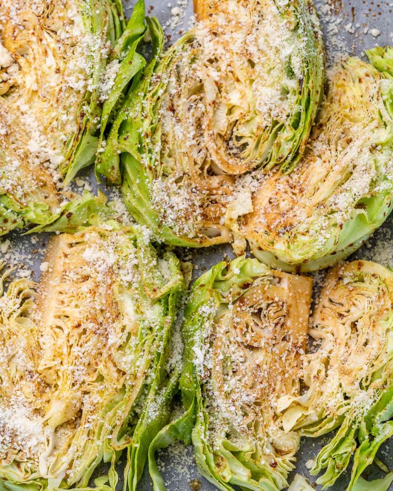 Roasted Parmesan Cabbage | Clean Food Crush