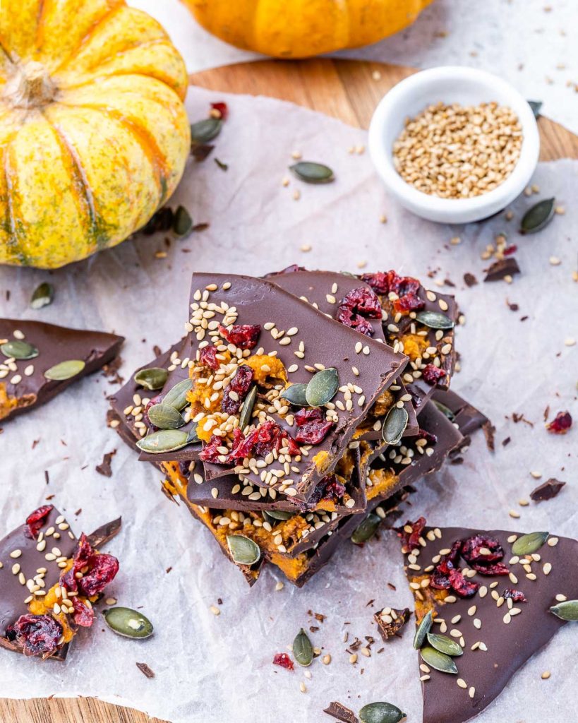 Pumpkin Spice Chocolate Bark 🍁🍂🍃 | Clean Food Crush