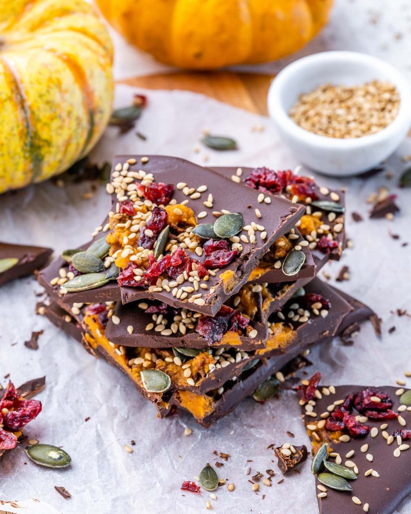 Pumpkin Spice Chocolate Bark 🍁🍂🍃 | Clean Food Crush