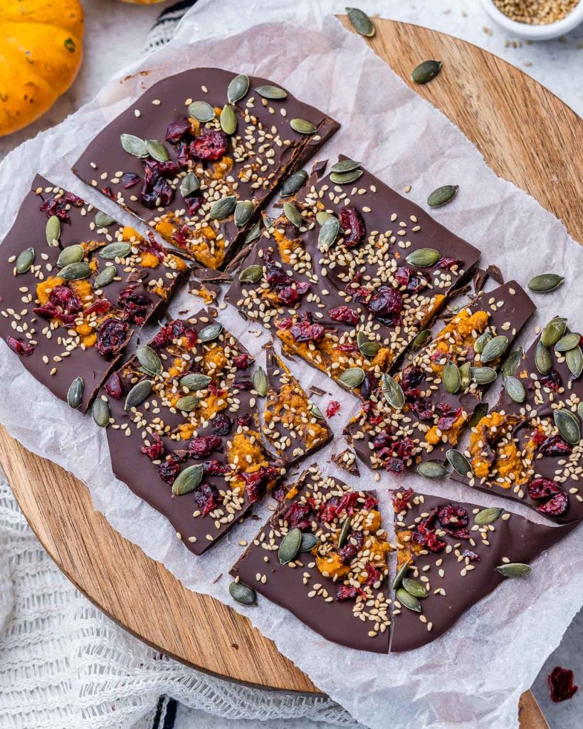 Pumpkin Spice Chocolate Bark 🍁🍂🍃 | Clean Food Crush