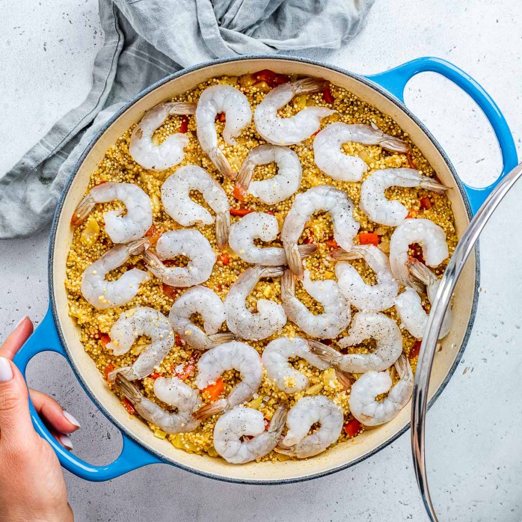 Quick One-Pan Garlic Shrimp with Quinoa | Clean Food Crush