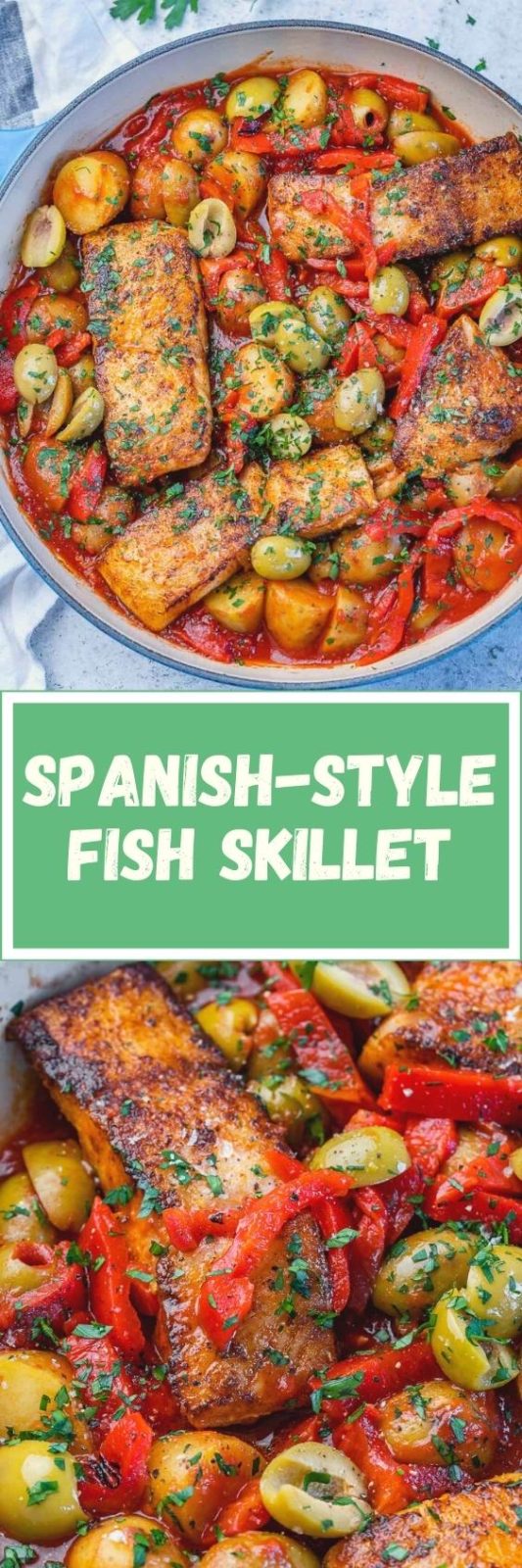 Spanish-Style Fish skillet 🫒🍅🧄 | Clean Food Crush