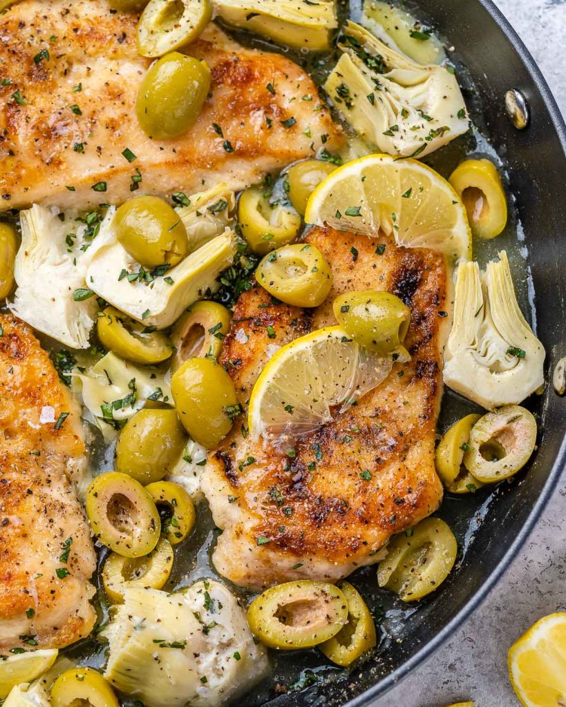 Chicken Artichoke Skillet 🫒🍋🧄 | Clean Food Crush