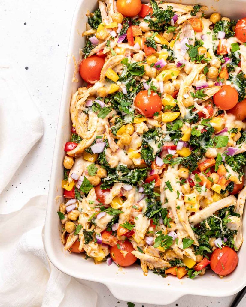 Loaded Veggie + Chicken Casserole | Clean Food Crush