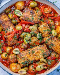 Spanish-Style Fish skillet 🫒🍅🧄 | Clean Food Crush