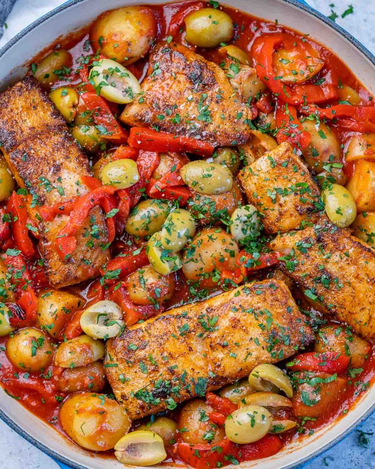 Spanish-Style Fish skillet 🫒🍅🧄 | Clean Food Crush