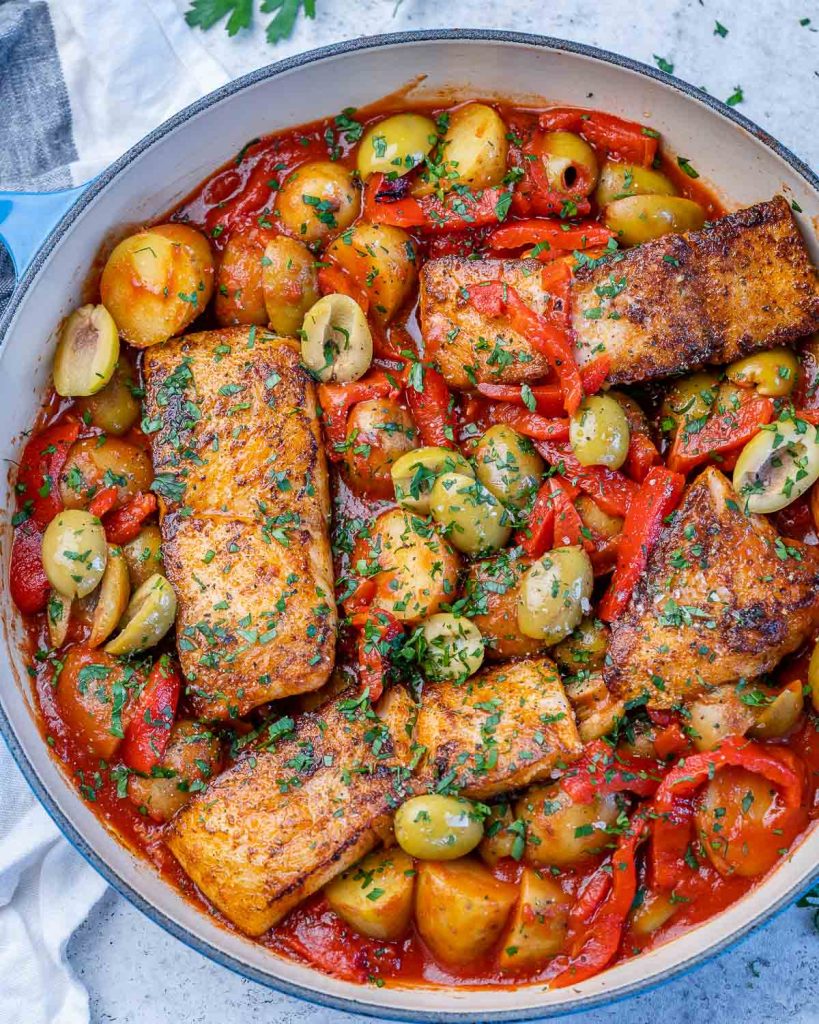 Spanish-Style Fish skillet 🫒🍅🧄 | Clean Food Crush