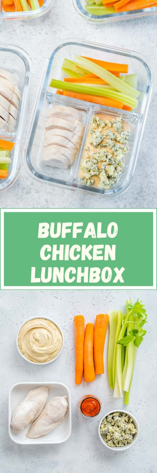 Buffalo Chicken Cold Lunchbox | Clean Food Crush