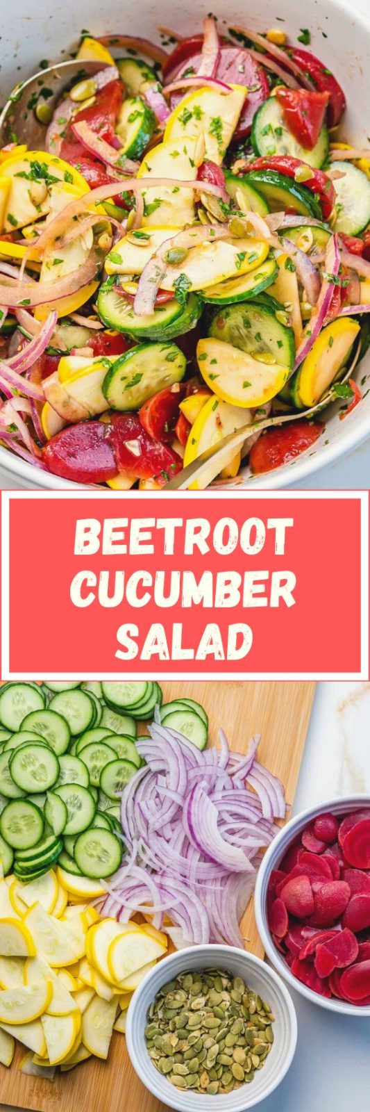 Tangy Beetroot + Cucumber Herby Salad | Clean Food Crush
