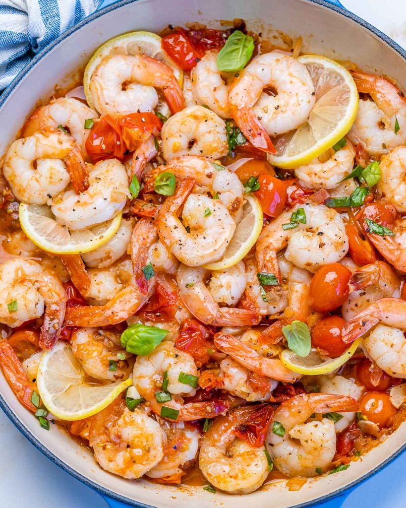Shrimp with Tomato Lemon Sauce | Clean Food Crush