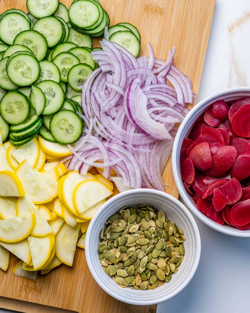 Tangy Beetroot + Cucumber Herby Salad | Clean Food Crush