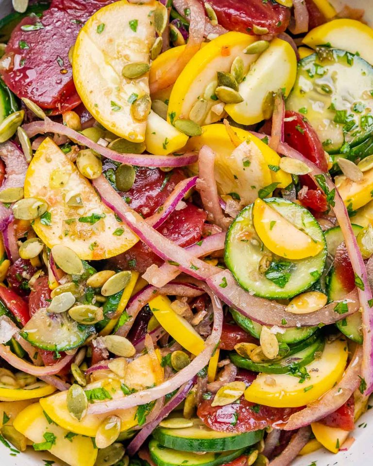 Tangy Beetroot + Cucumber Herby Salad | Clean Food Crush