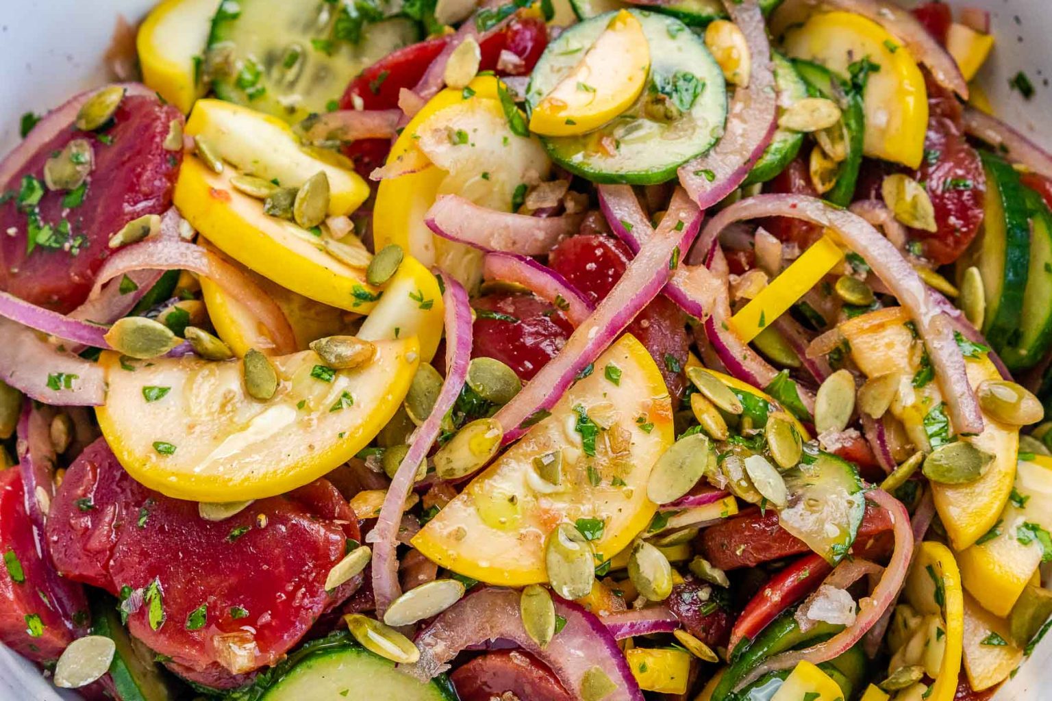 Tangy Beetroot + Cucumber Herby Salad | Clean Food Crush