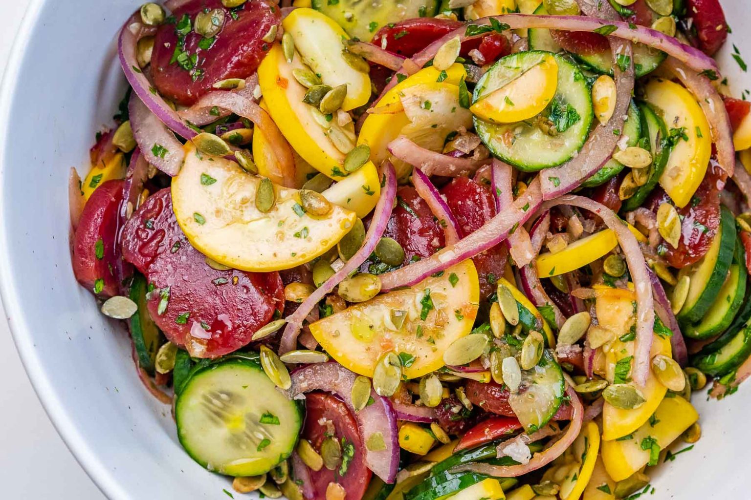 Tangy Beetroot + Cucumber Herby Salad | Clean Food Crush