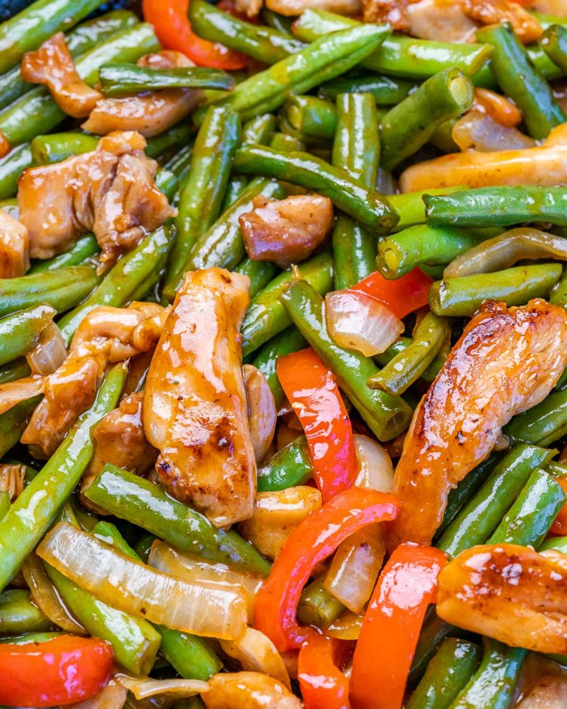 EASY Chicken + Green Bean Stir Fry | Clean Food Crush