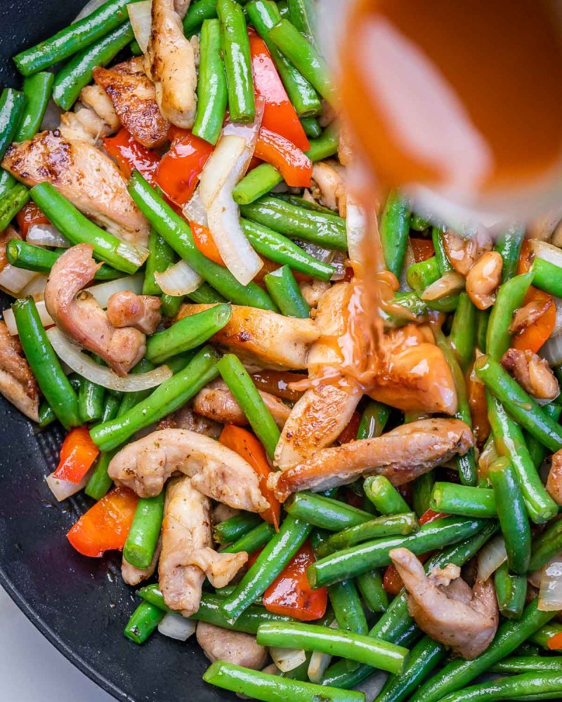 EASY Chicken + Green Bean Stir Fry | Clean Food Crush
