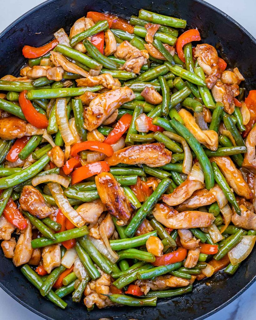 EASY Chicken + Green Bean Stir Fry | Clean Food Crush