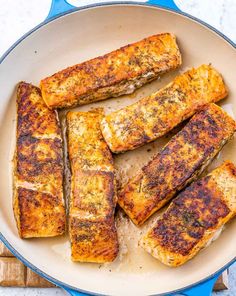 Creamy Lemon Capers Salmon | Clean Food Crush