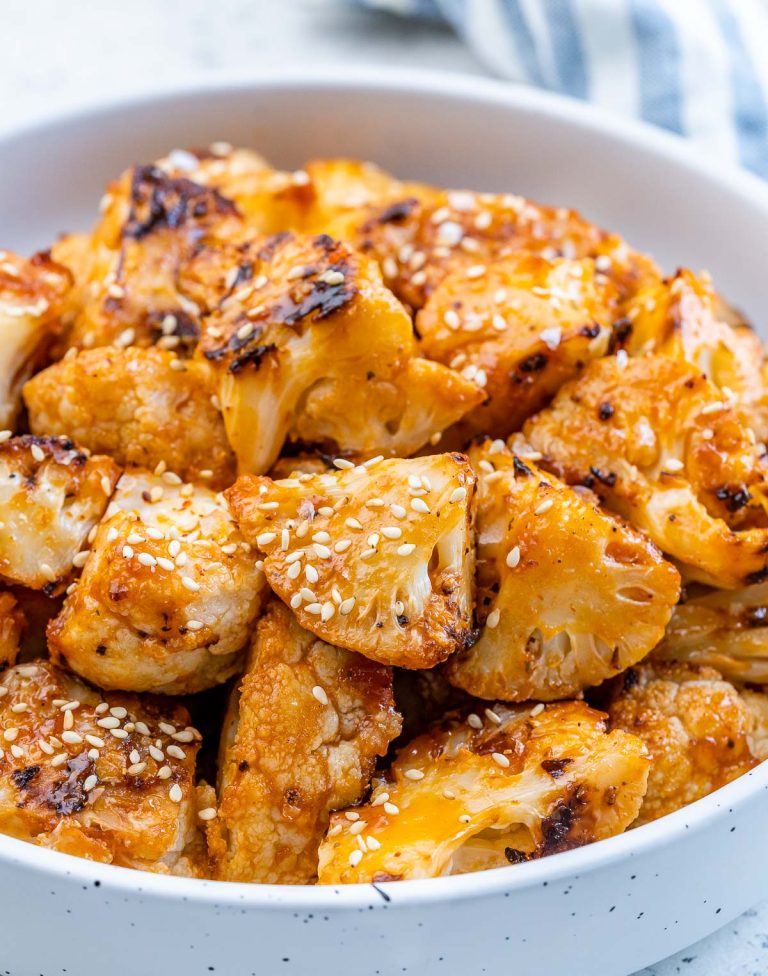 Sticky Cauliflower Bites | Clean Food Crush